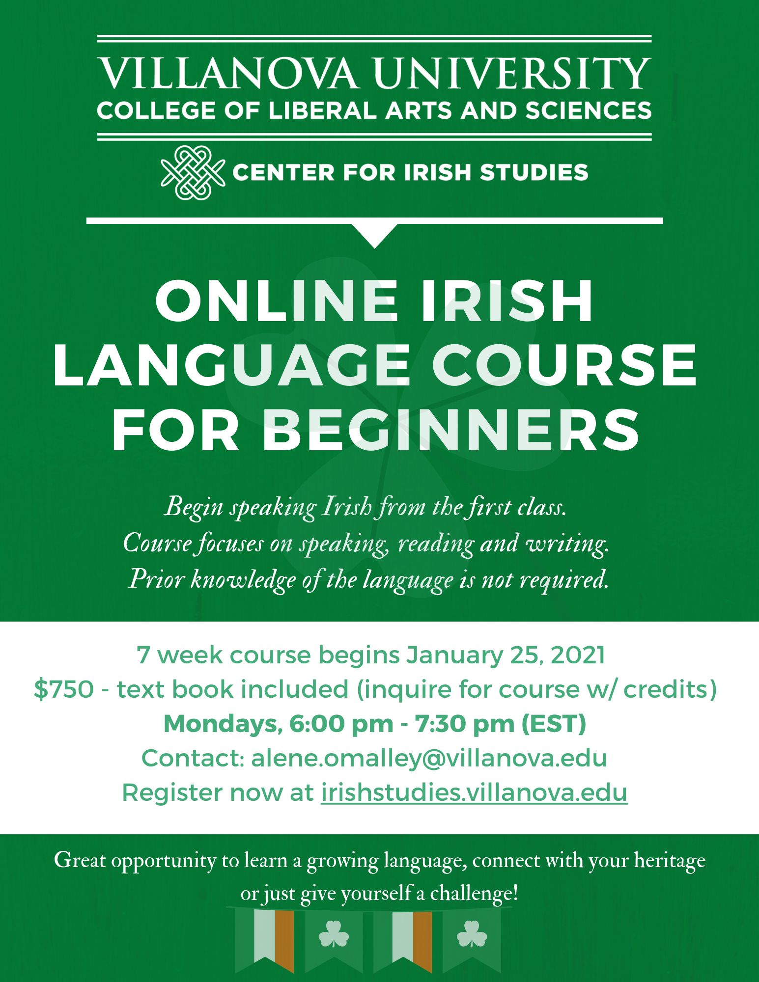 Villanova to offer Irish language course | American Conference for ...